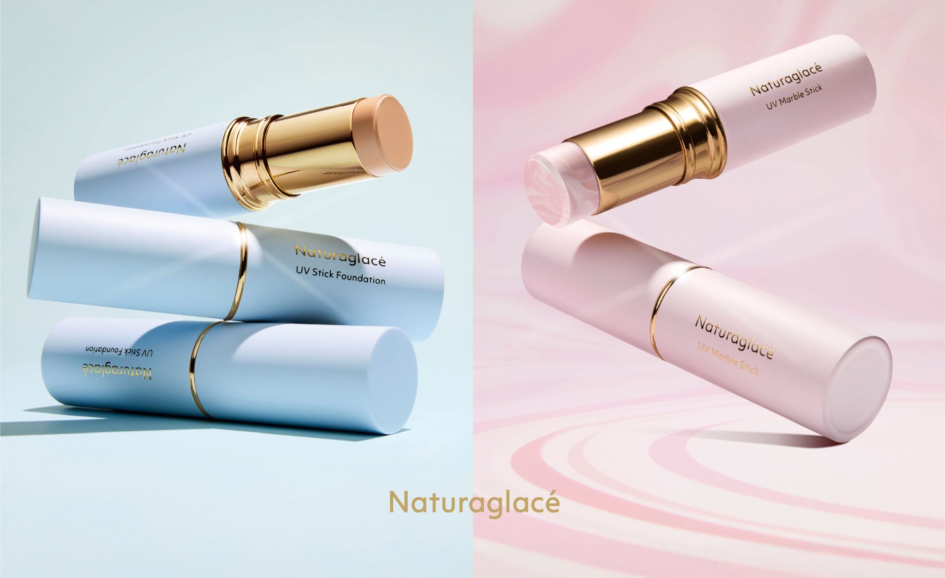 ナチュラグラッセからUVスティックファンデ＆ハイライトにも使えるマーブル模様のUVスティック | esthete